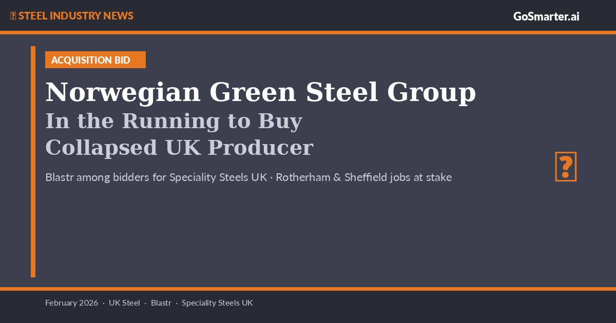 Norwegian Green Steel Group In the Running to Buy Collapsed UK Prod...